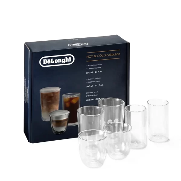 DeLonghi Hot & Cold Collection Glasses – Set of 6 - Apit Global